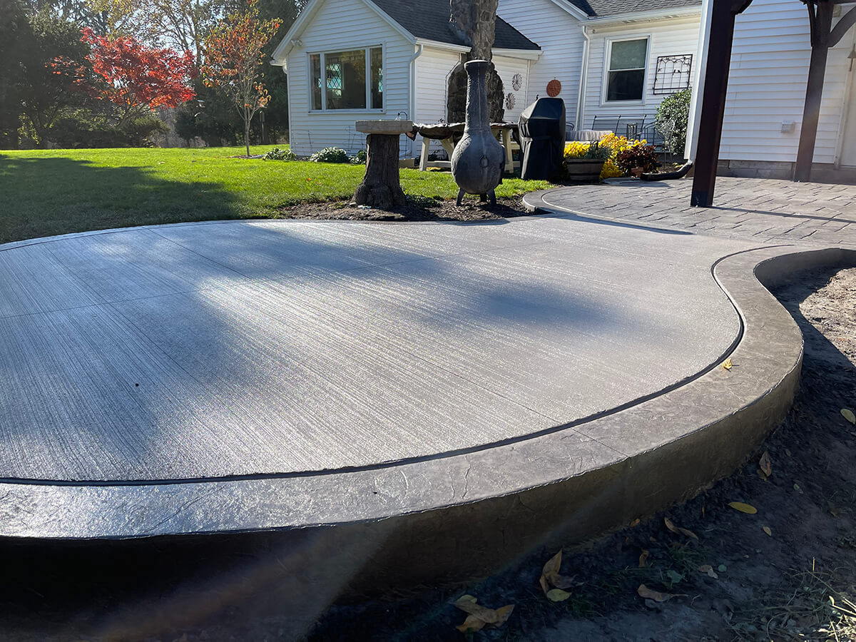 Exposed Aggregate Driveway With Borders How To Frame A Stamped